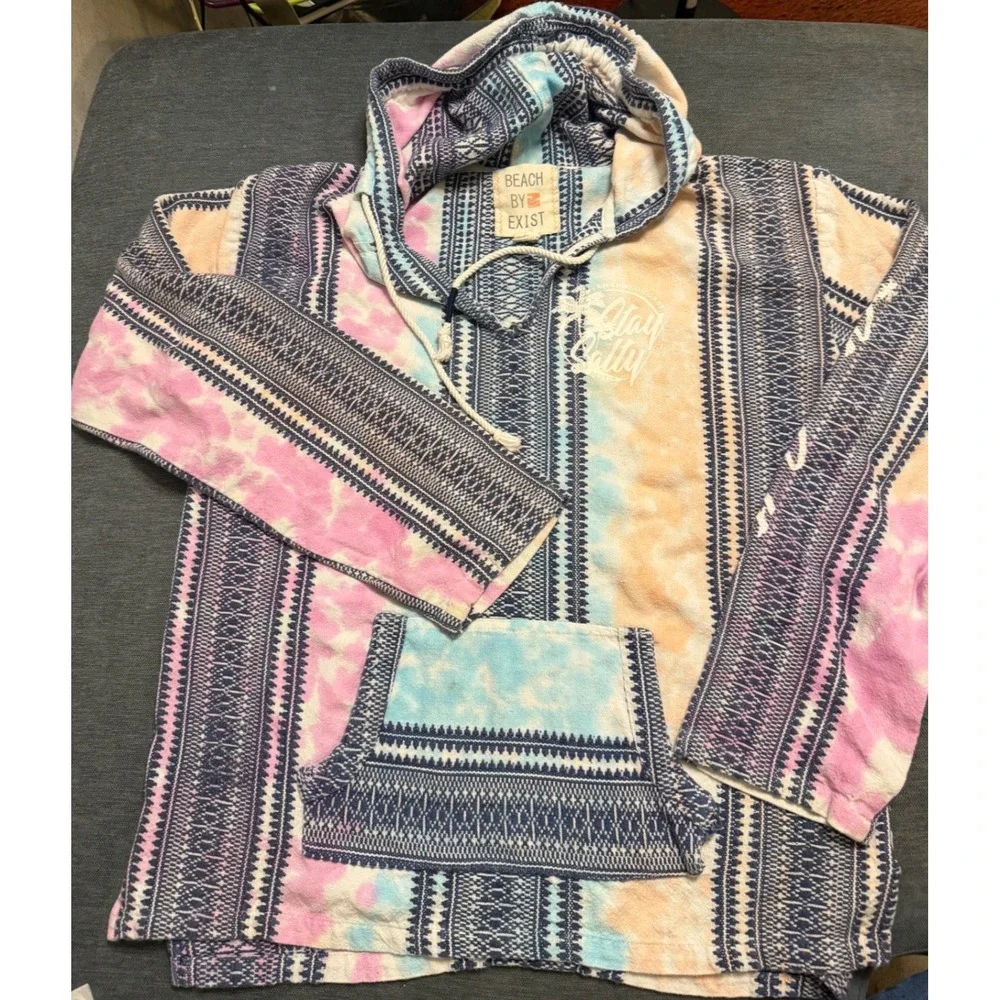 Beach By Exist | Shirts | Beach By Exist Stay Salty Baja Hoodie Tie Dye ...